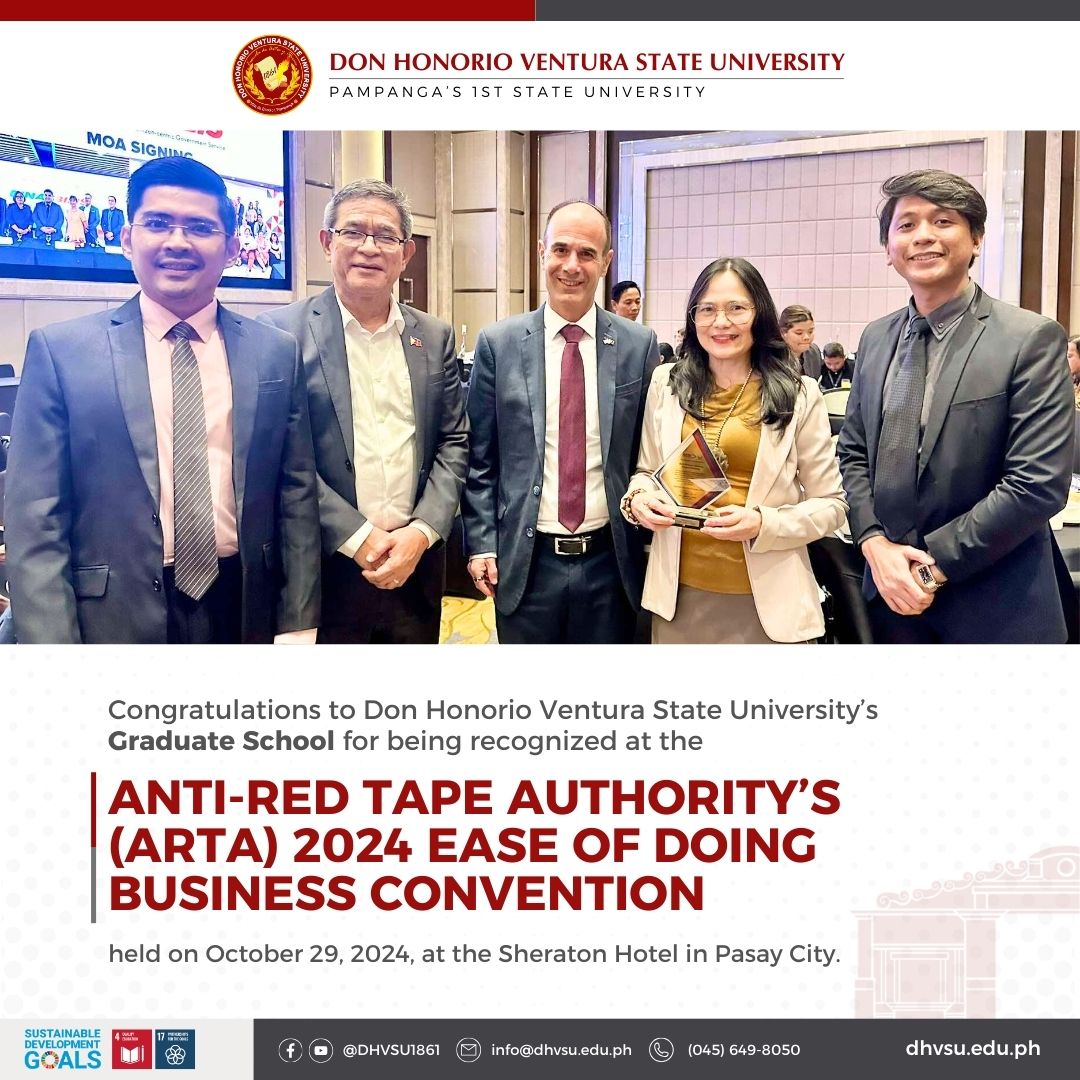 ARTA applauds DHVSU’s contribution to ‘Ease of Doing Business’